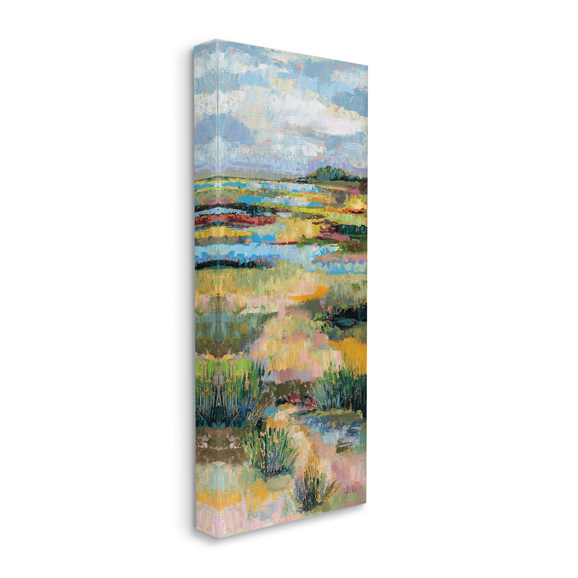 Winston Porter Abstract River Landscape Canvas Wall Art Design By ...