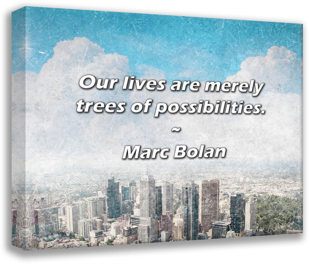 Latitude Run® Marc Bolan Quote: Our lives are merely trees of ...
