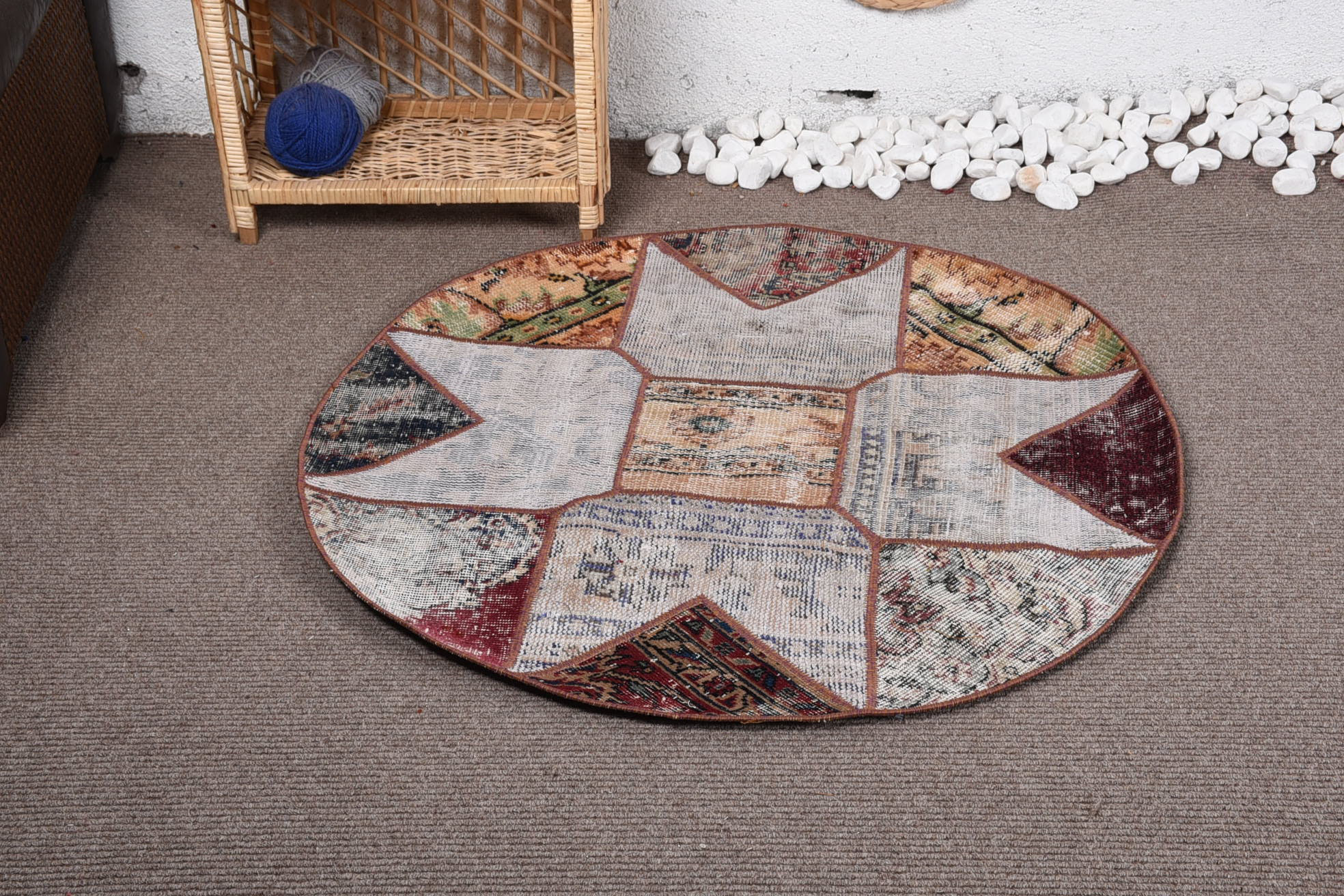 Isabelline Vintage Rug, Handwoven Rug, Blue Moroccan Rug, Turkish Rugs ...