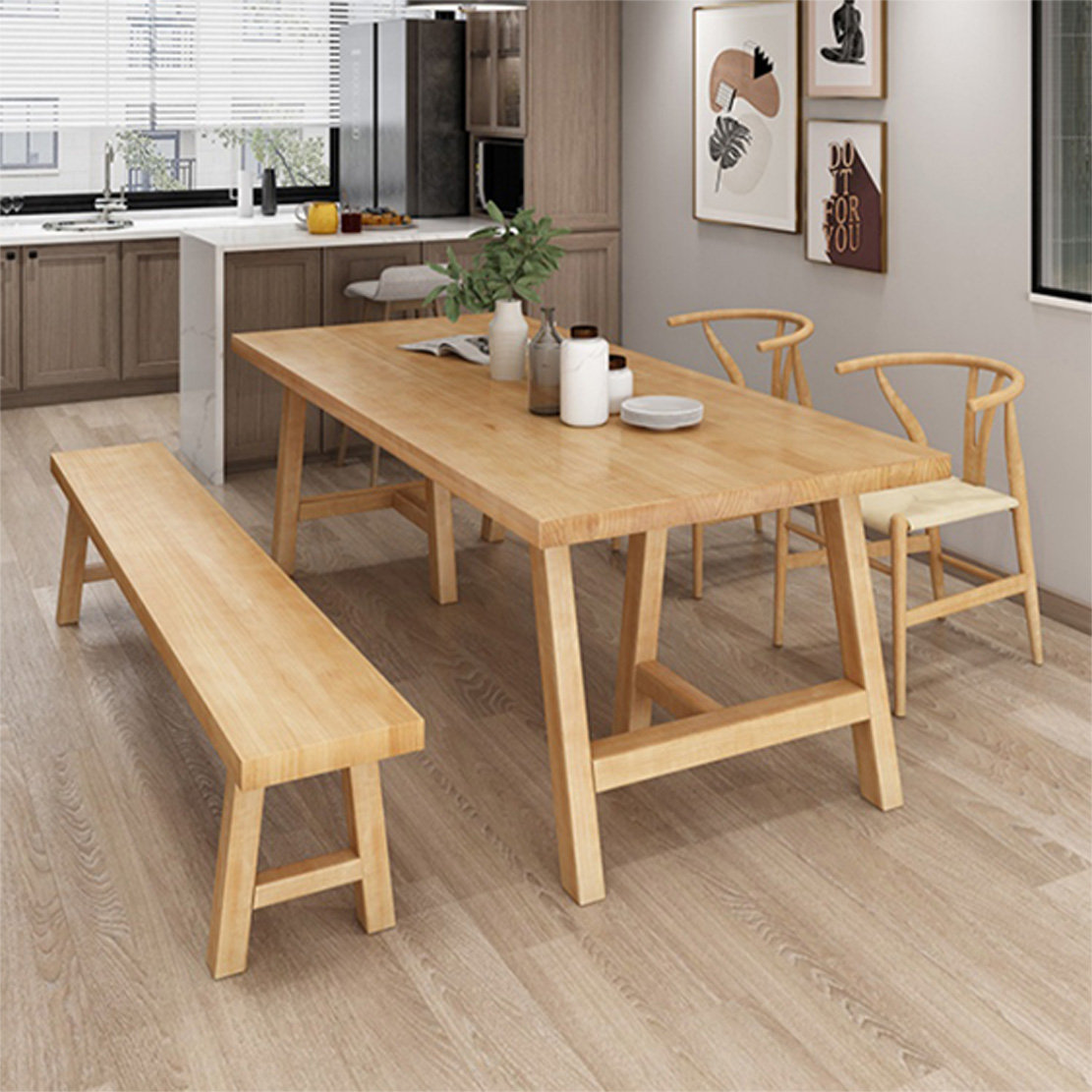 Waagy High quality solid wood table set | Wayfair