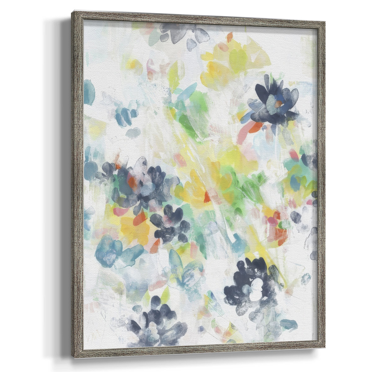 Brayden Studio Wall Flower Patterns I Framed Print - Solid Wood ...