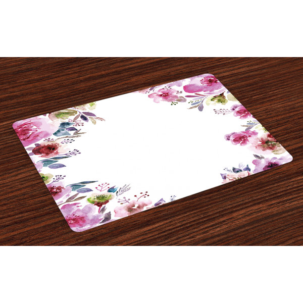 Lily Manor Platzmatten, Romantische Blüten-Blumen, Braut ...