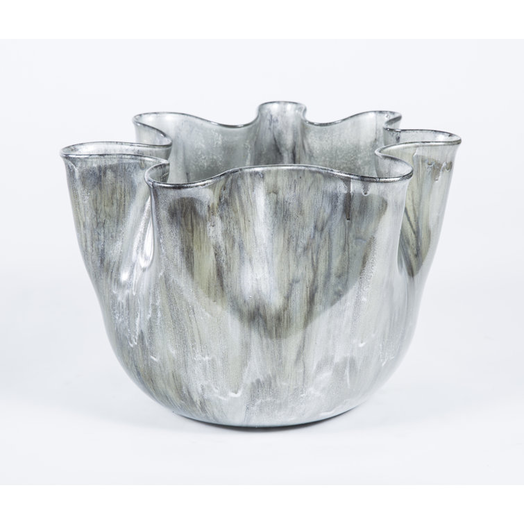 Prima Design Source Ruffle Handmade Glass Decorative Bowl 1 | Wayfair