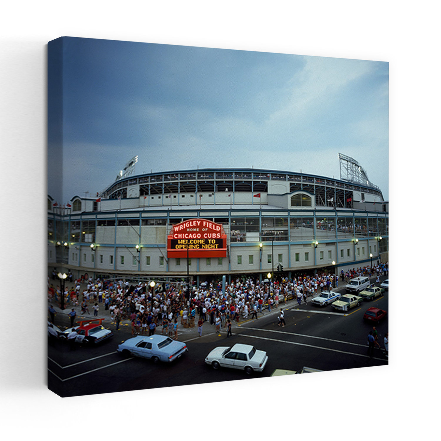 Latitude Run® High Angle View Of Crowd Outside A Baseball Stadium ...