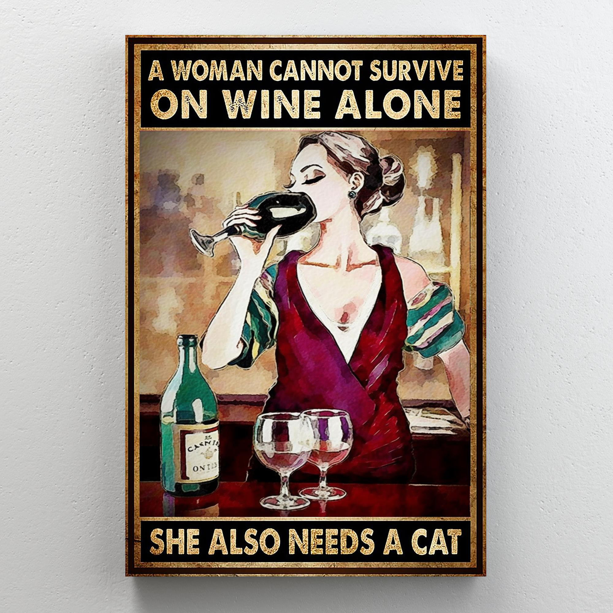 Trinx A Woman Cannot Survive On Wine Alone - 1 Piece Rec A Woman Cannot ...