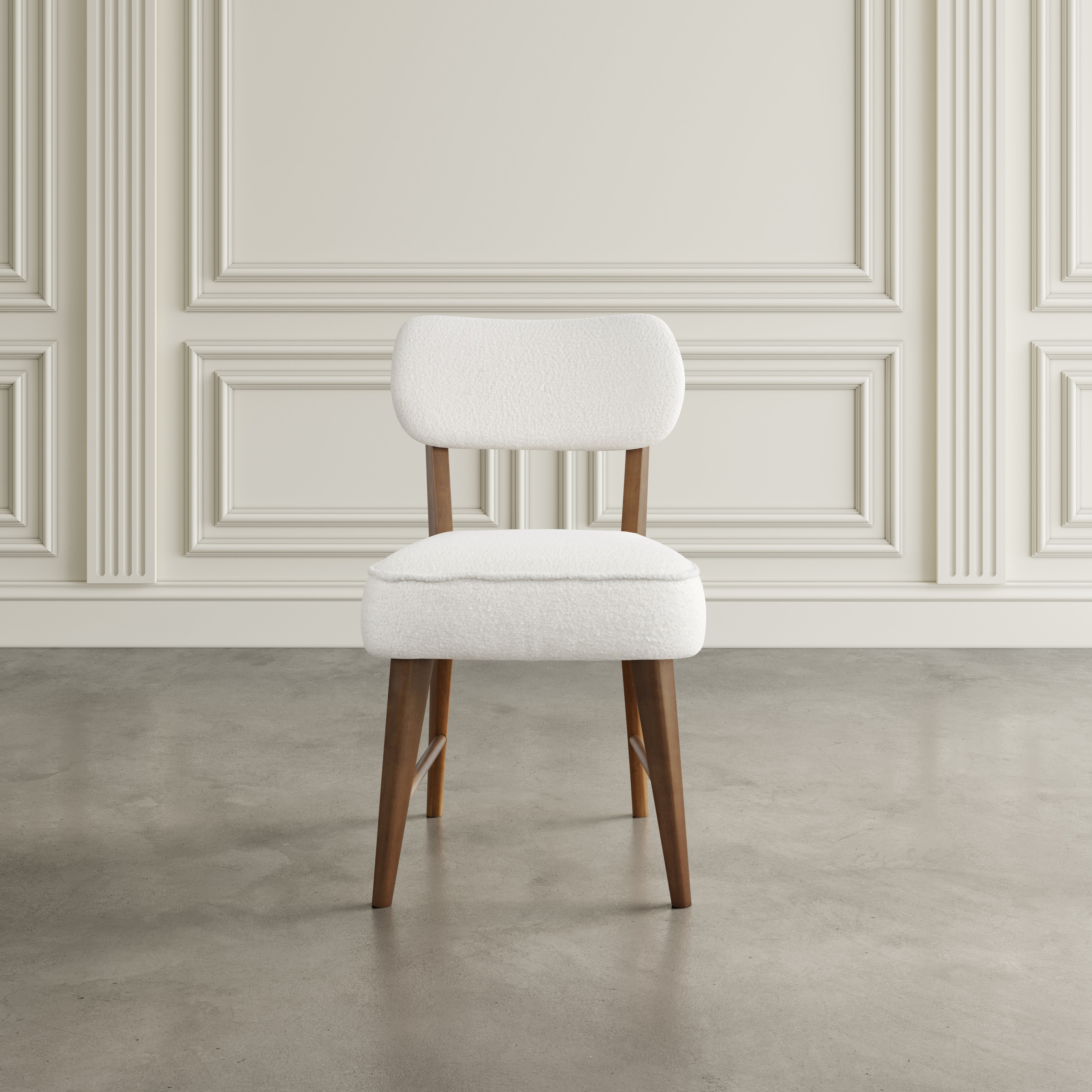 George Oliver Donavan Mid-Century Modern Boucle Upholstery Dining Chair ...