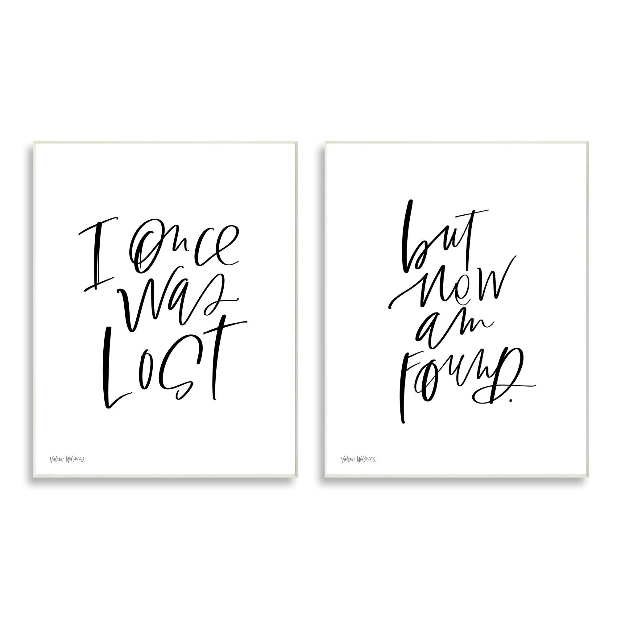 Stupell Industries Lost Now Am Found Calligraphy Religious ...