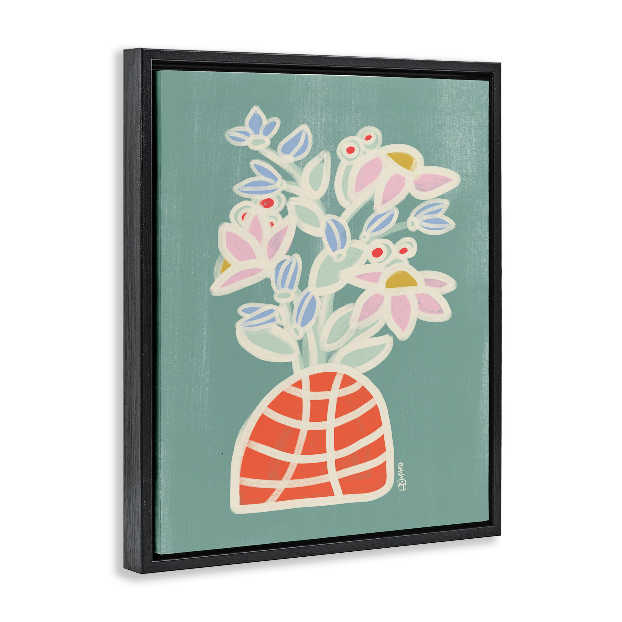 Ophelia & Co. Bryce Flower Bouquet Floating Frame, design by Beki ...