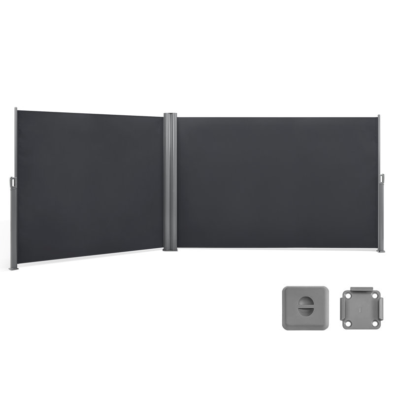 Arlmont & Co. 71'' Patio Retractable Side Awning,Fully Assembled ...