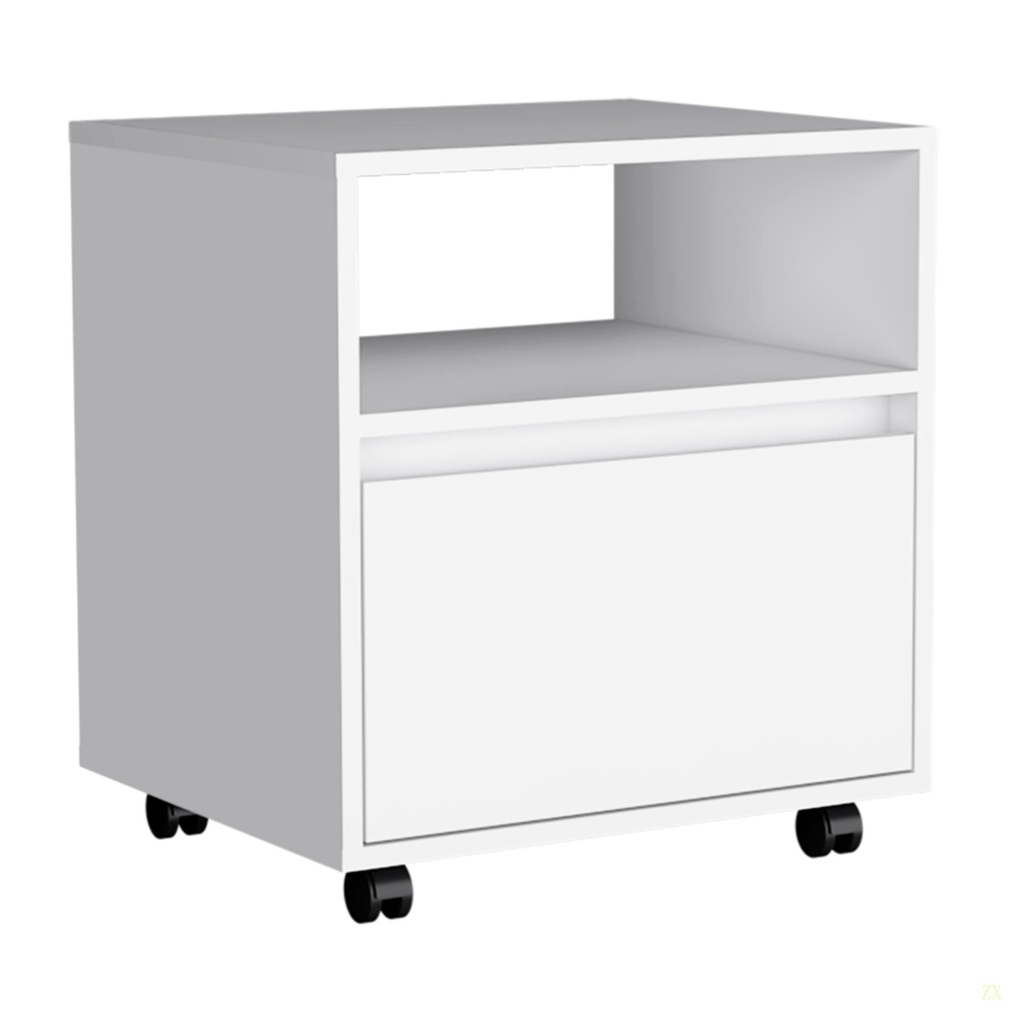 Latitude Run® Austin Nightstand , End Table, Side Table Casters, Single ...