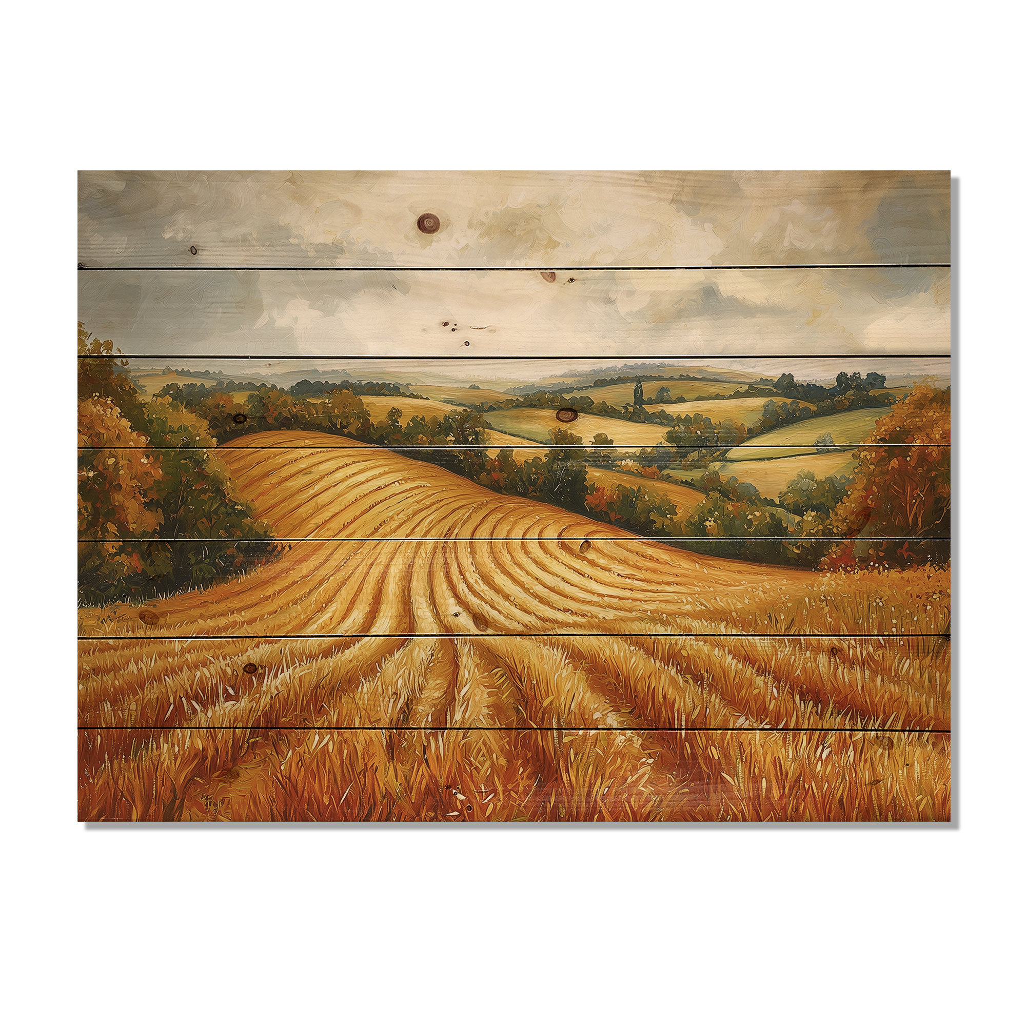 Ophelia & Co. Countryside Golden Fields In Autumn I - Countryside Wood ...