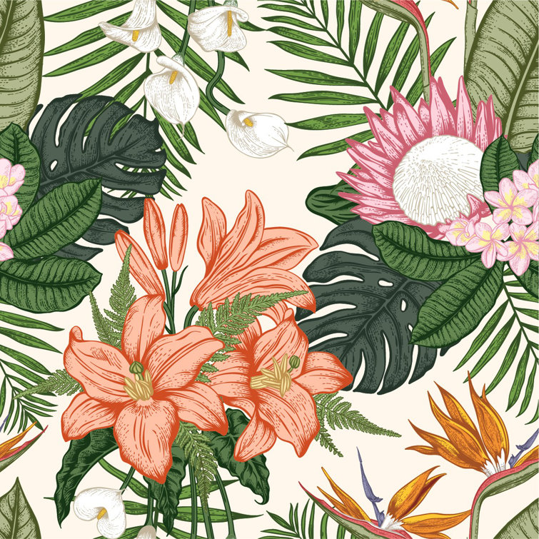 Bay Isle Home Kellat Floral Panel | Wayfair