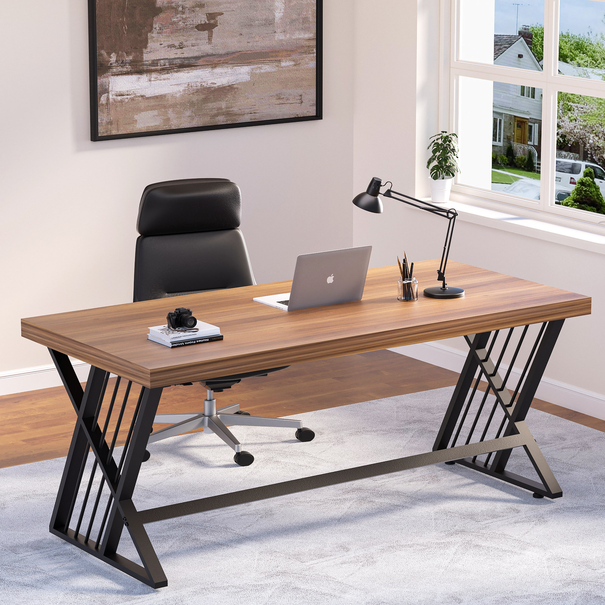 17 Stories 59-Inch Home Office Desks,Executive Computer Desk ...