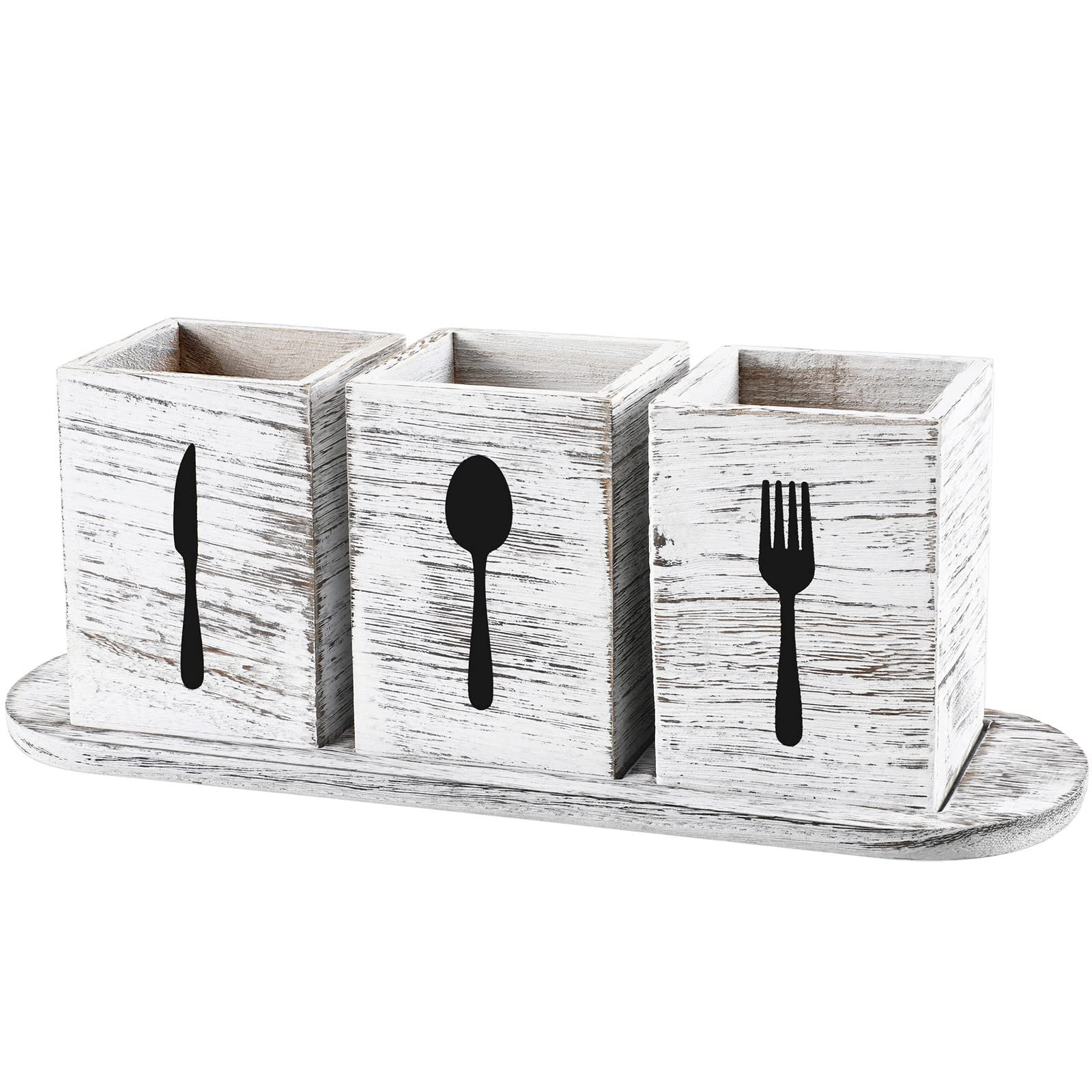 Latitude Run® 4 Pcs Silverware Caddy Utensil Holder For Countertop ...