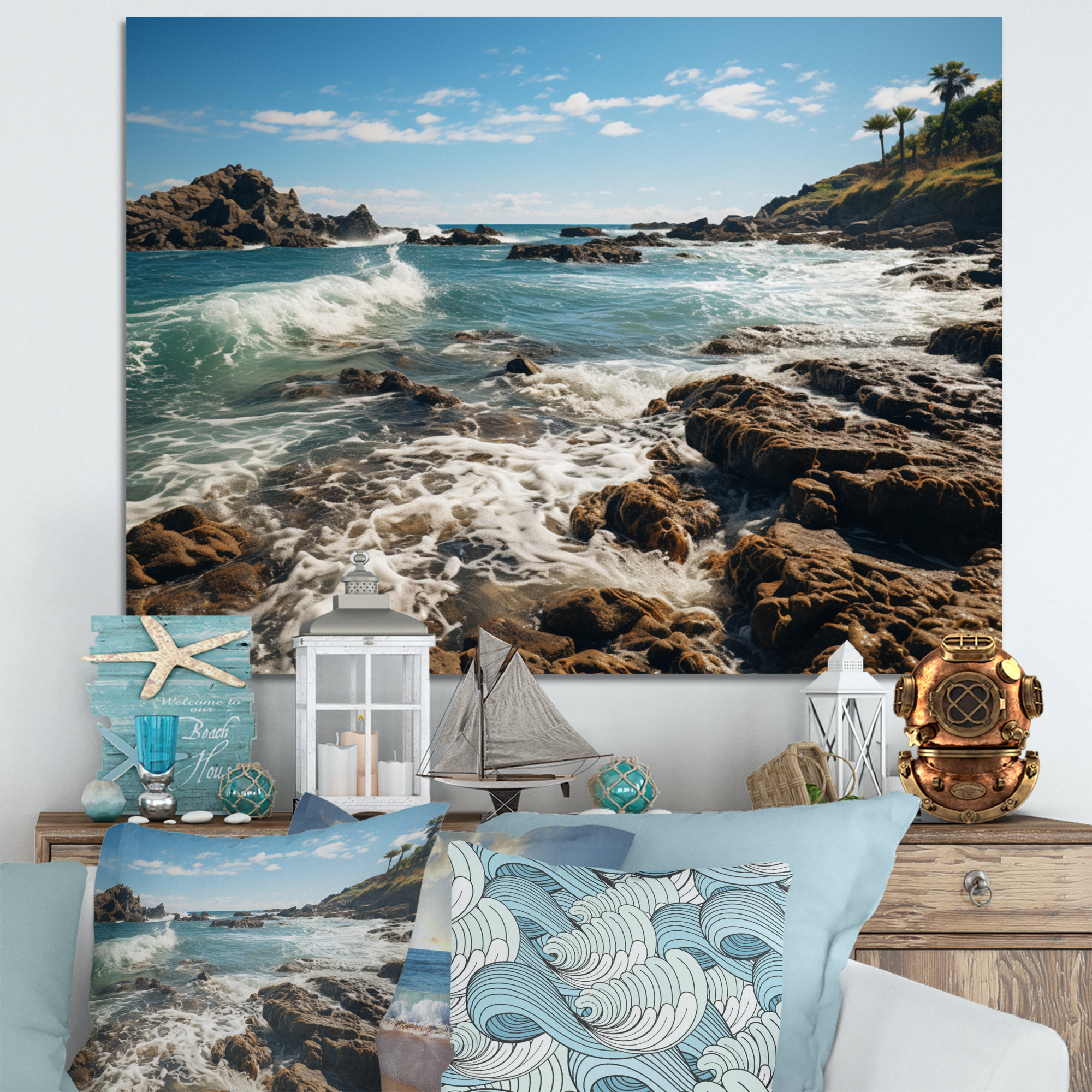 Dovecove Byrnedale Rocky Beach Rocky Coastline IV - Print | Wayfair