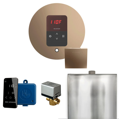 Mr. Steam Basic Butler Steam Shower Control Package with Round iTempo ...