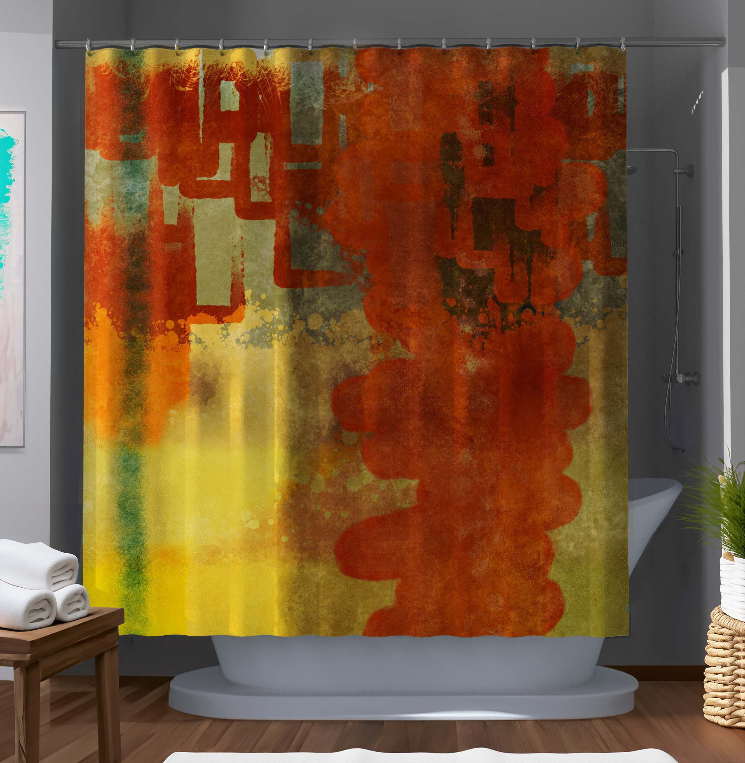 East Urban Home Valuable Singular Designer Shower Curtain | Wayfair