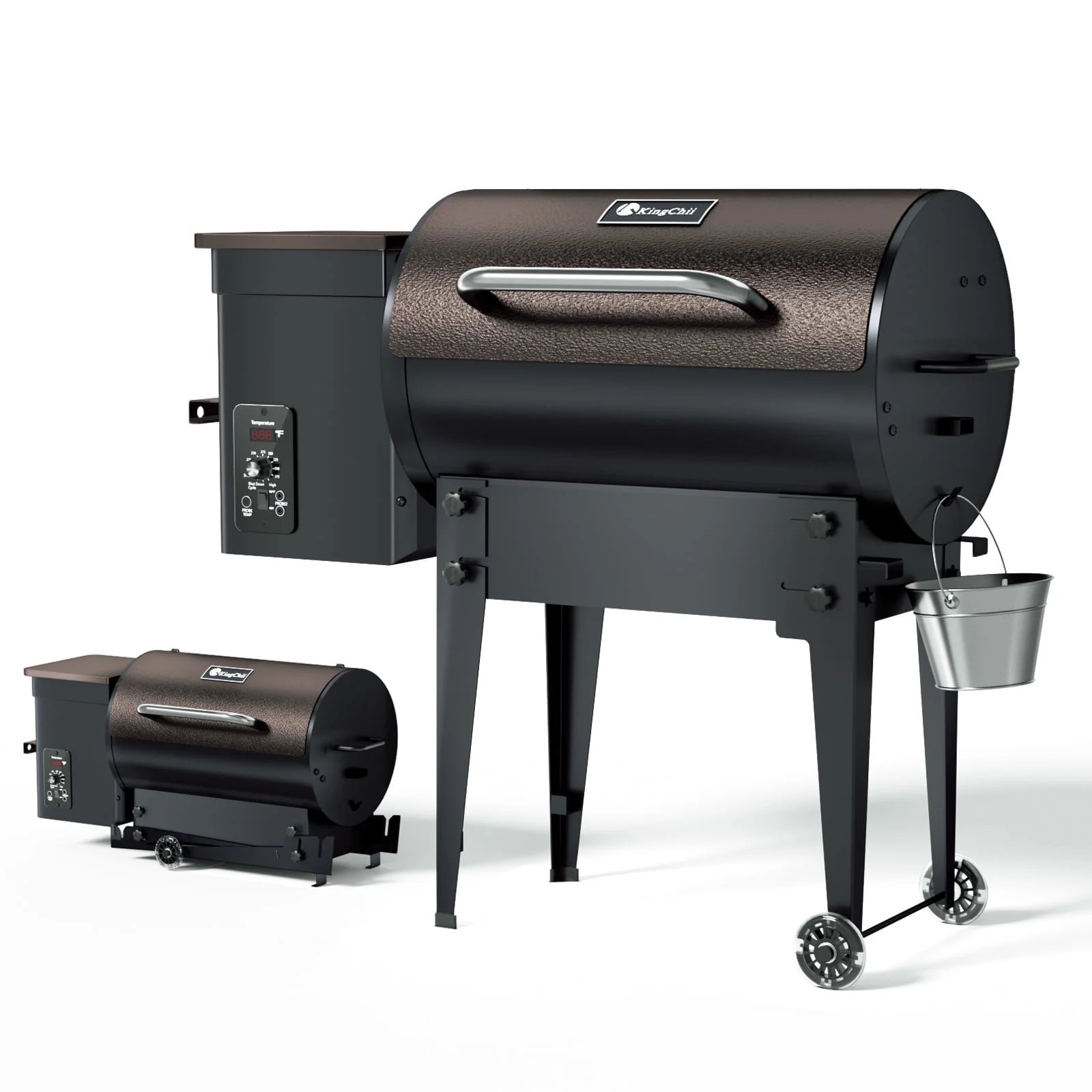 Kingchii Wood Pellet Grill & Smoker 456 SQ.IN. With Automatic ...