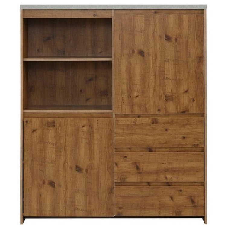 Union Rustic Rosina 125cm Wide 3 Drawer Highboard | Wayfair.co.uk
