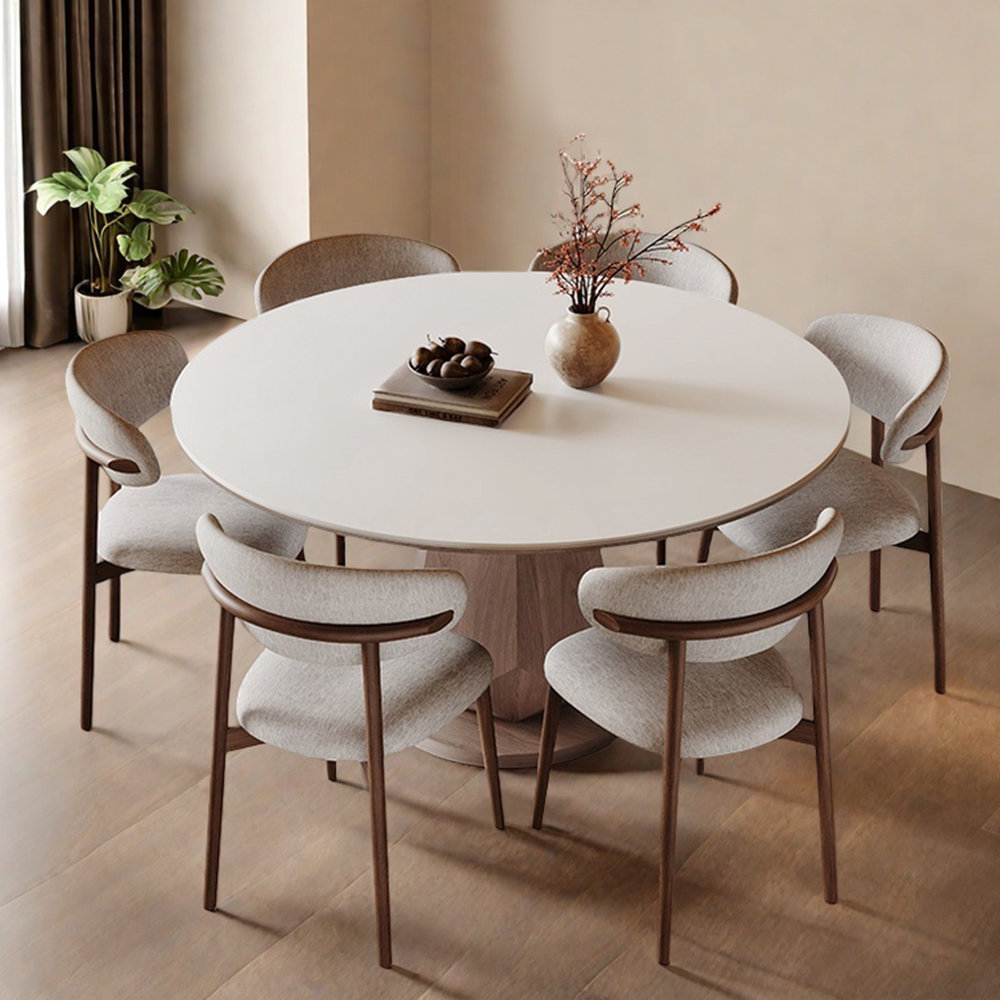 Elamer Simple modern round dining table set | Wayfair