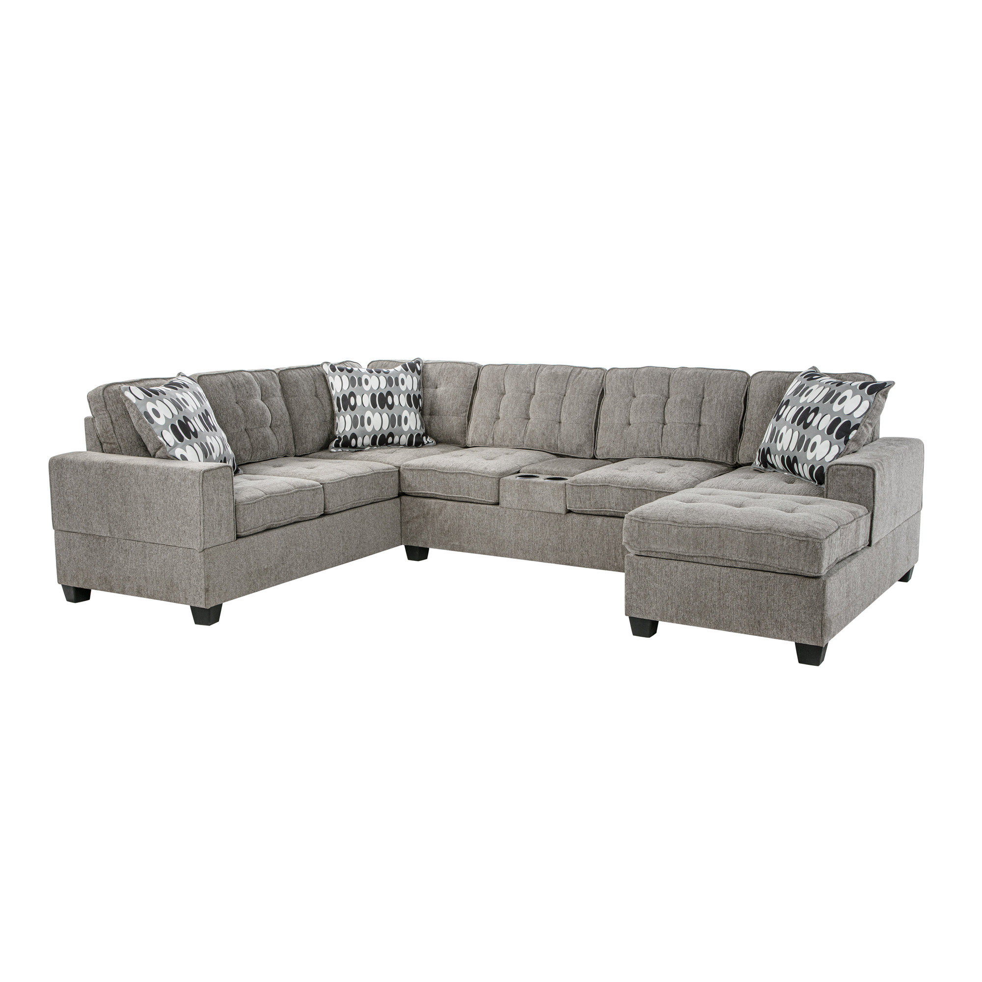 Hokku Designs Comfortable Plush Sectional Sofa With Stylish Design For ...