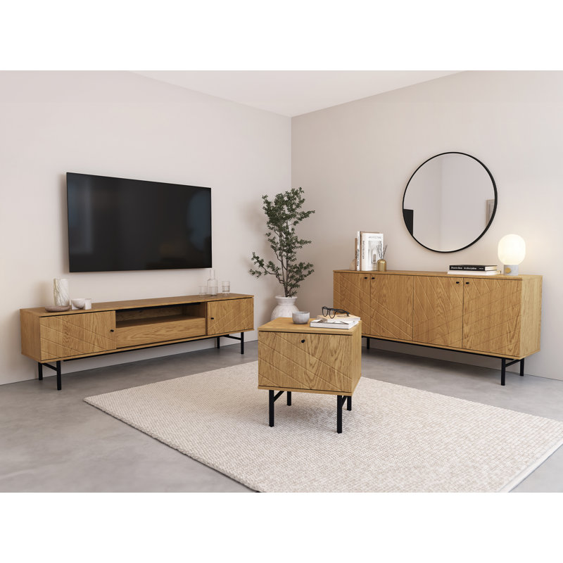 Latitude Run® Latitude Run Lanai 63" Wide Sideboard with Geometric ...