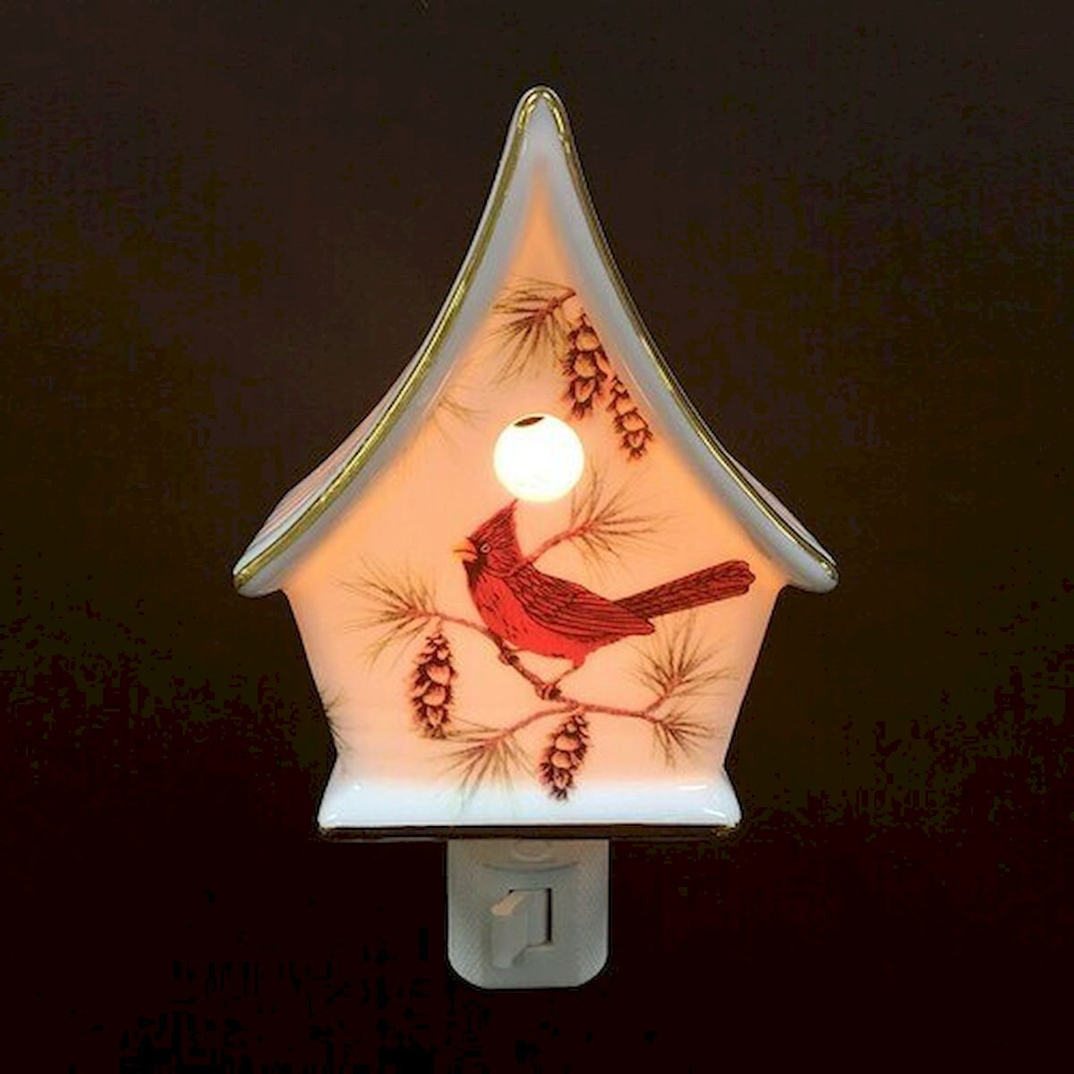 The Holiday Aisle® Cardinal On A Birdhouse Shaped Night Light - Wayfair ...