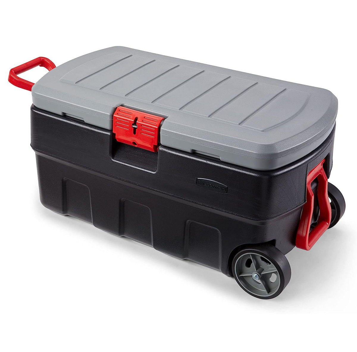 Rubbermaid 35 Gal Wheeled Action Packer Heavy Duty Storage Tote with ...