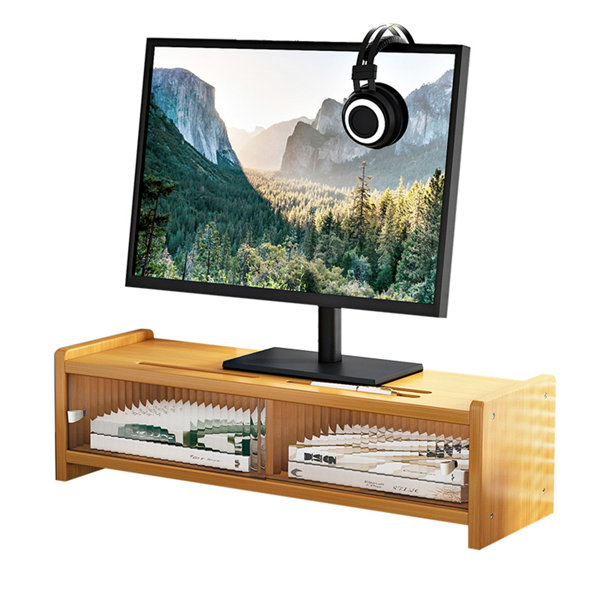 Inbox Zero Medeea Manufactured Wood Monitor Stand | Wayfair