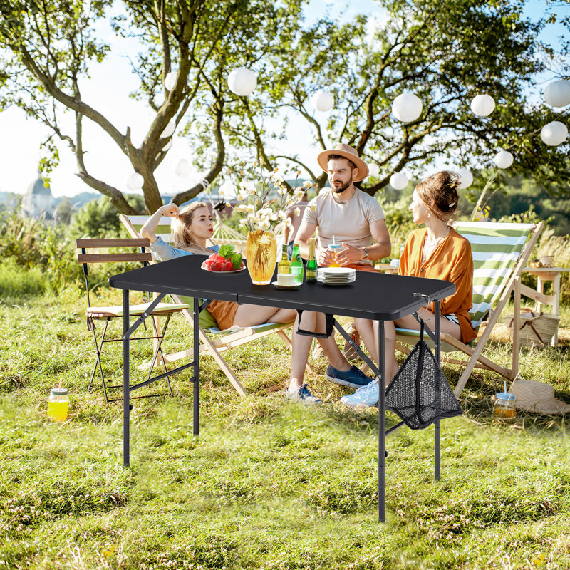 Arlmont & Co. Reahna Camping Table Bi-Folding Table Portable Foldable ...