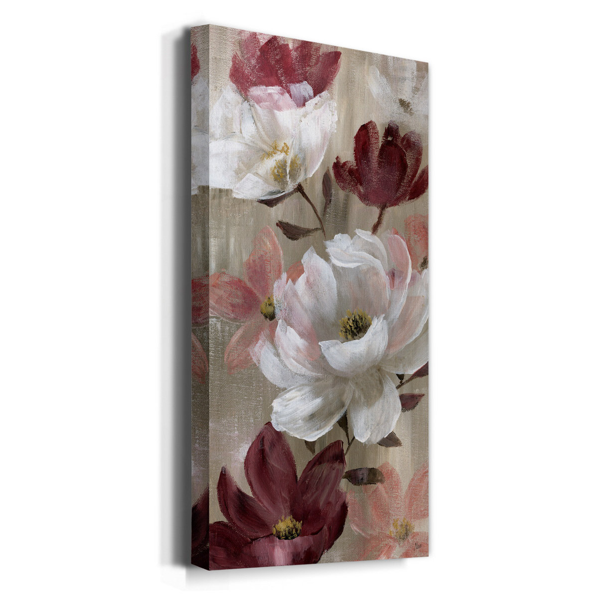 Winston Porter Transient Garden Reds II - Wrapped Canvas Print | Wayfair