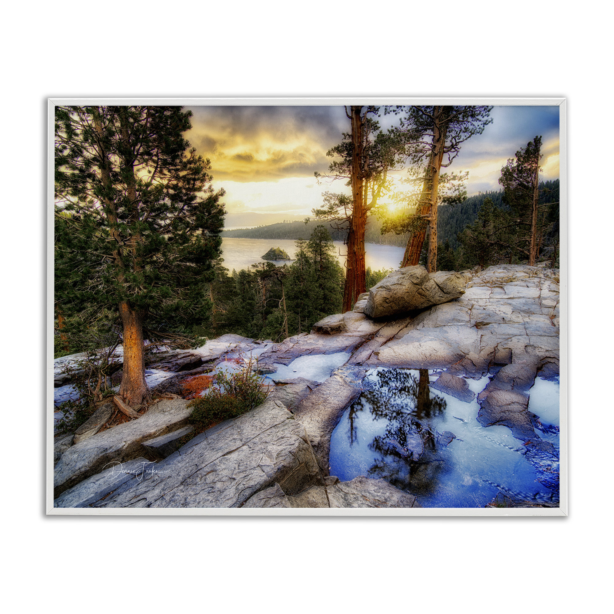 Ebern Designs Forest Cliff Landscape Giclee Art by Dennis Frates | Wayfair