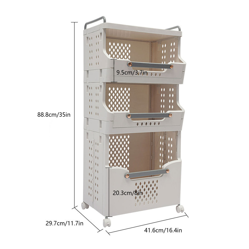 YYBSH Foldable Laundry Basket, Laundry Basket With Wheels | Wayfair