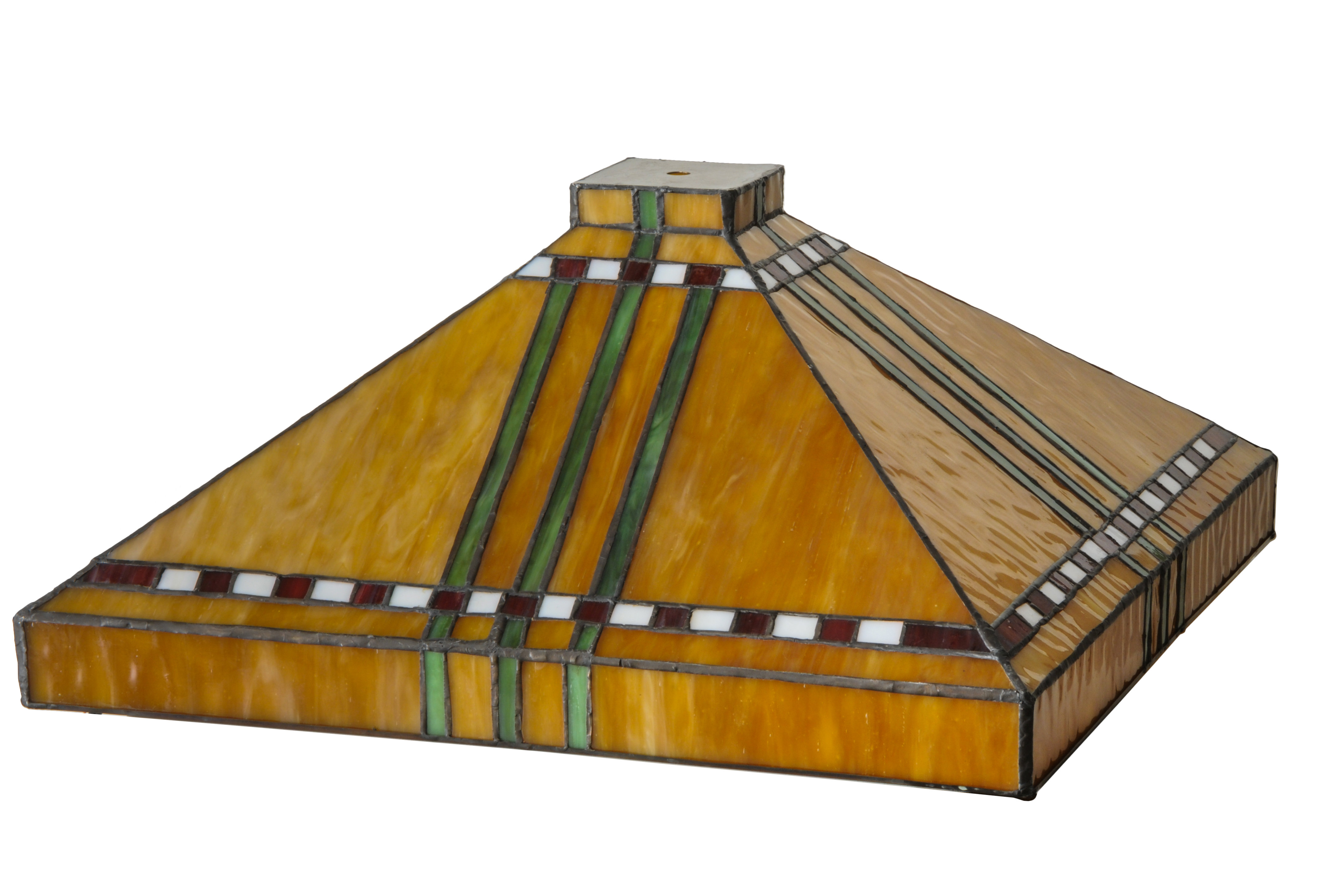 Meyda Lighting Prairie 8'' H x 24" W Glass Square Lamp Shade ( Screw on ...