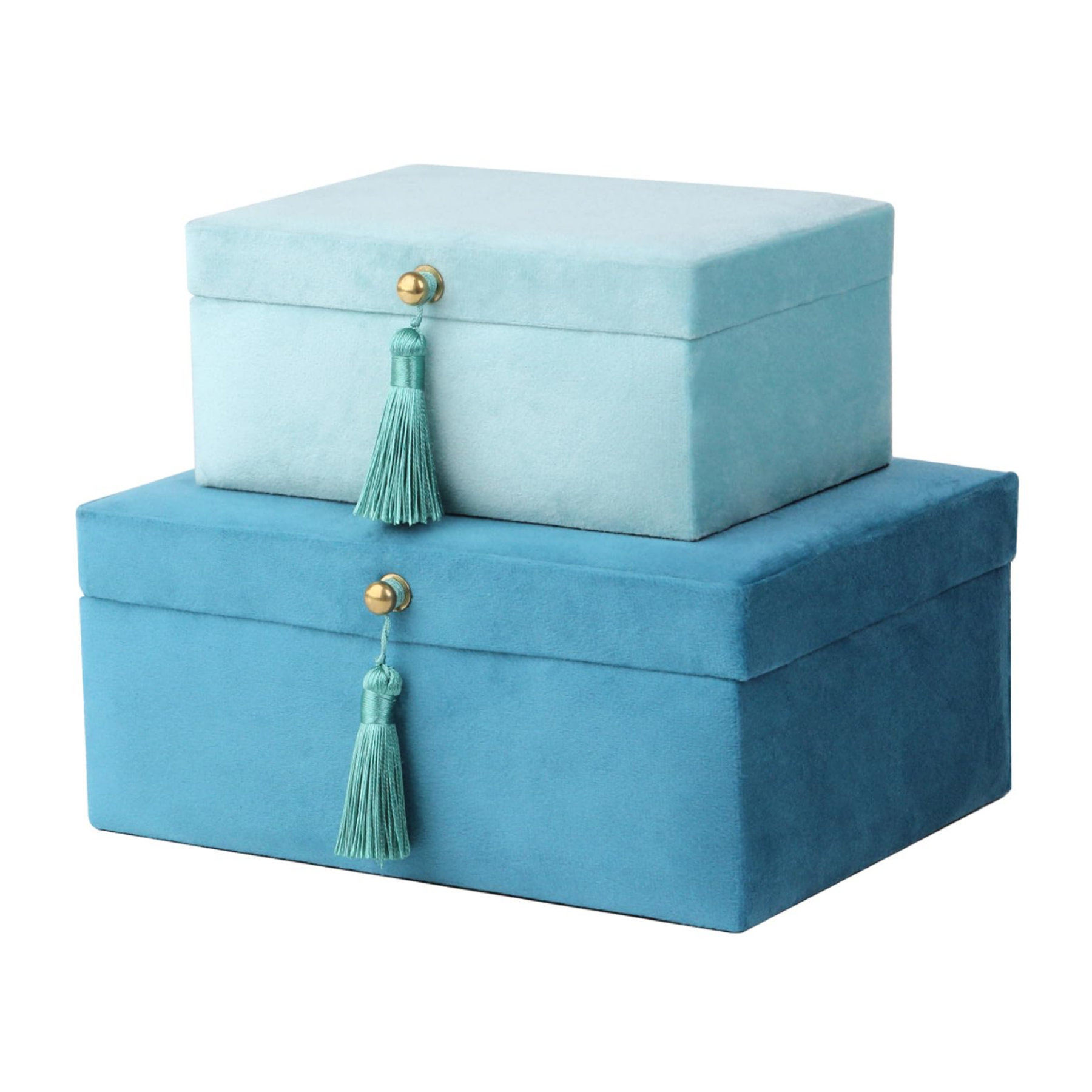 Dakota Fields Faux Leather Decorative Storage Boxes Set of 2 | Wayfair