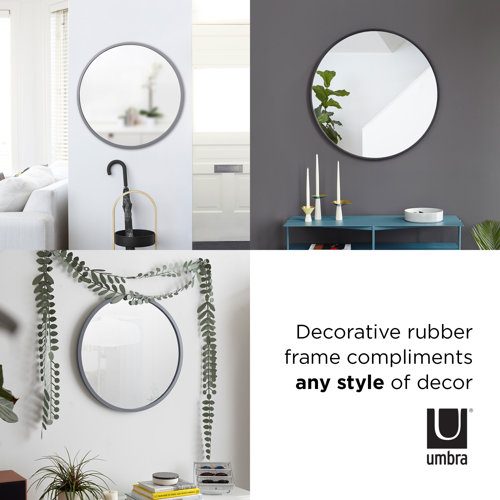 Umbra Hub Rubber Round Wall Mirror & Reviews | Wayfair