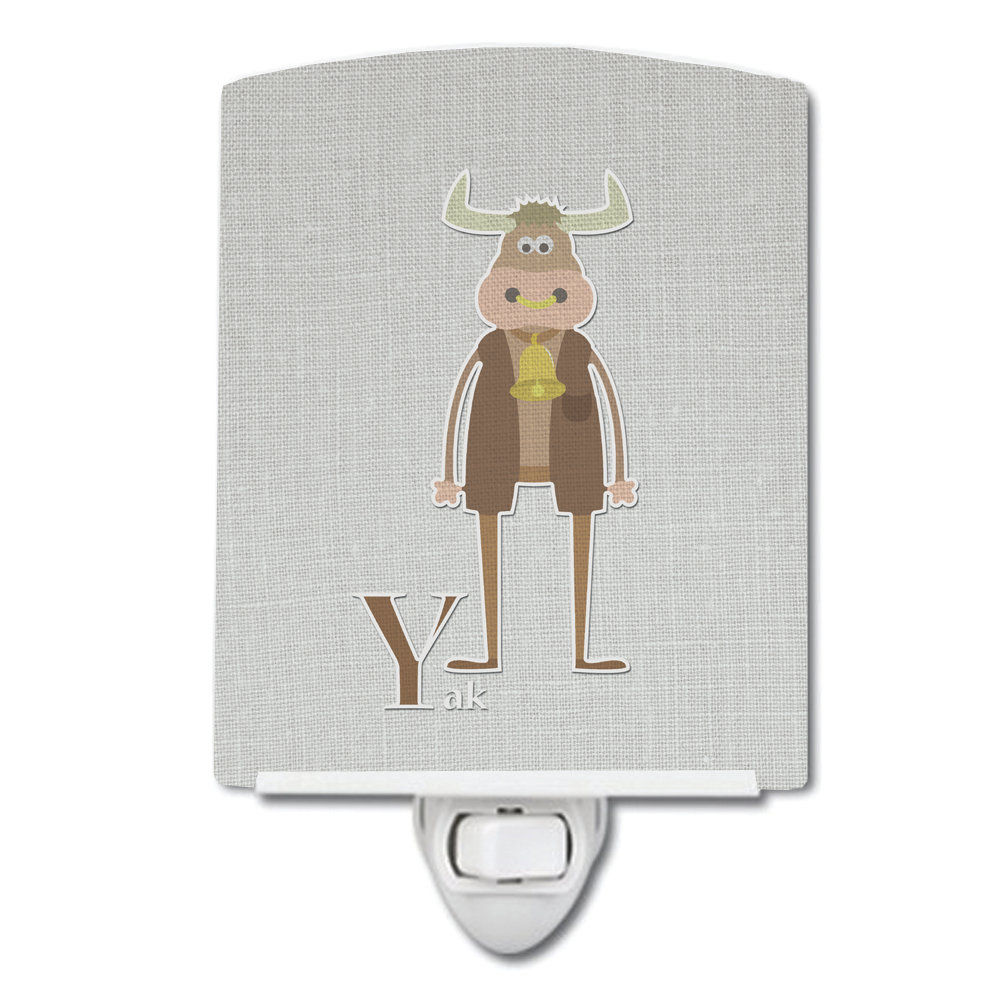 Caroline's Treasures Alphabet Y for Yak Ceramic Night Light | Wayfair