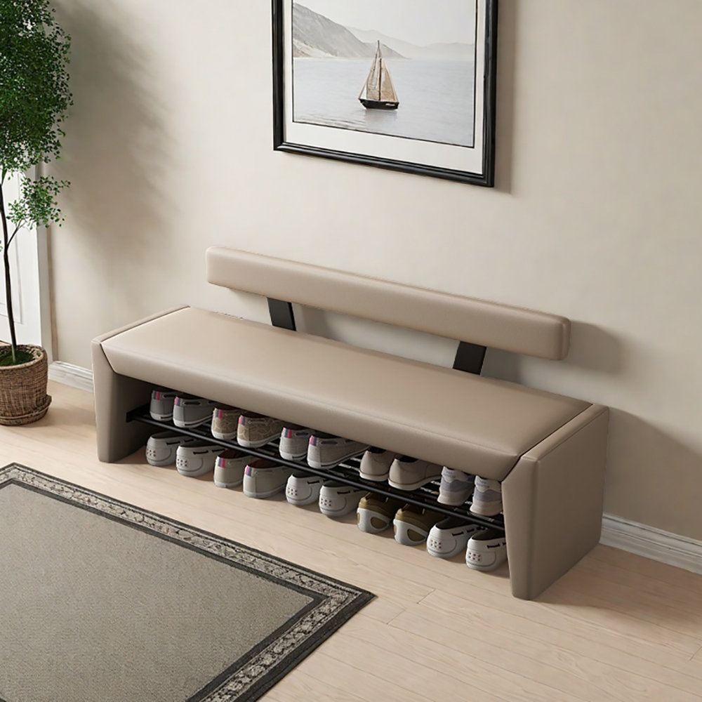 interanest 55.1in Shoe Change Stool With Backrest | Wayfair