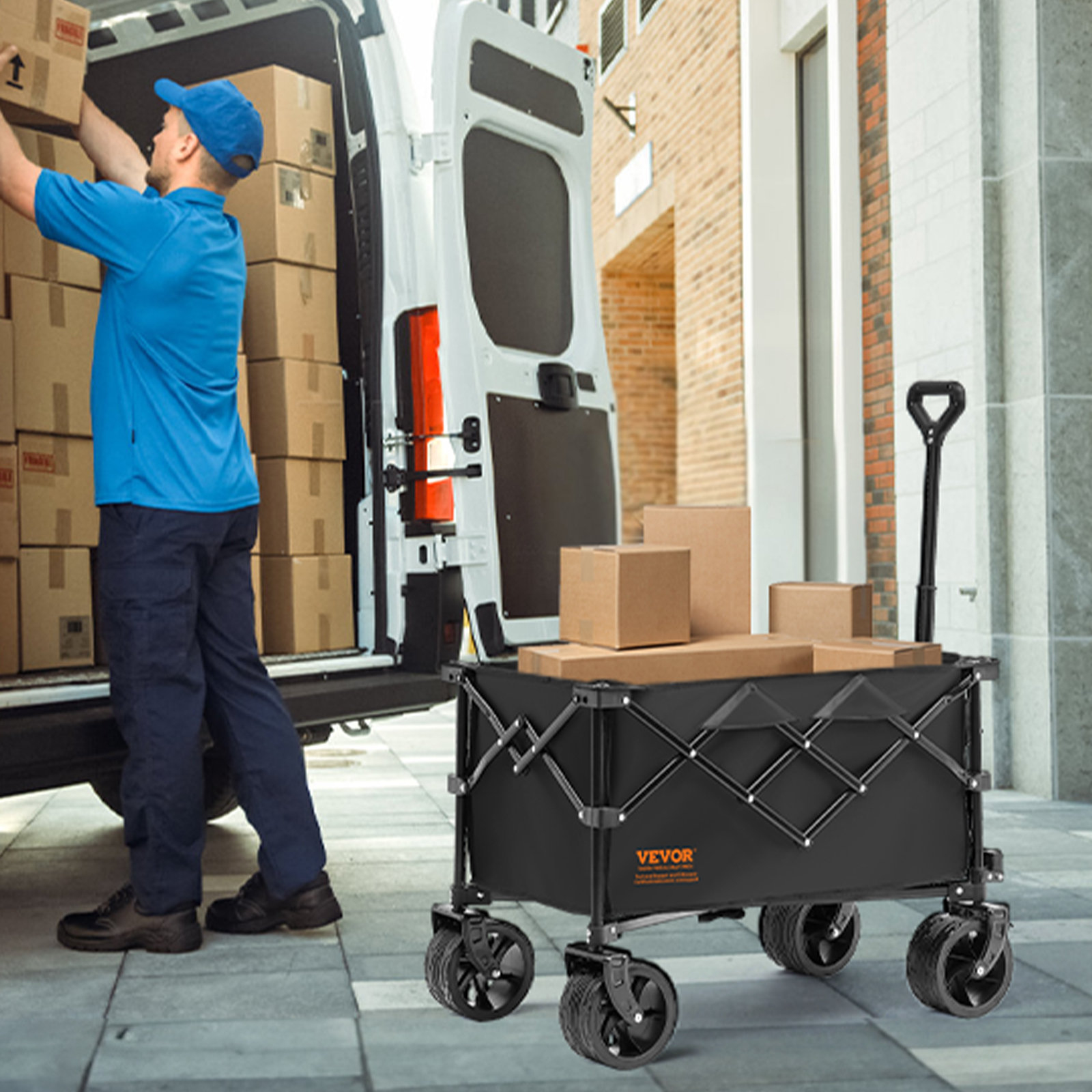 VEVOR Collapsible Folding Heavy Duty Garden Carts | Wayfair