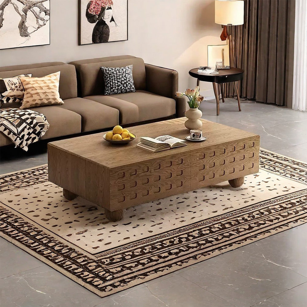 moonlight design Modern simple solid wood coffee table | Wayfair