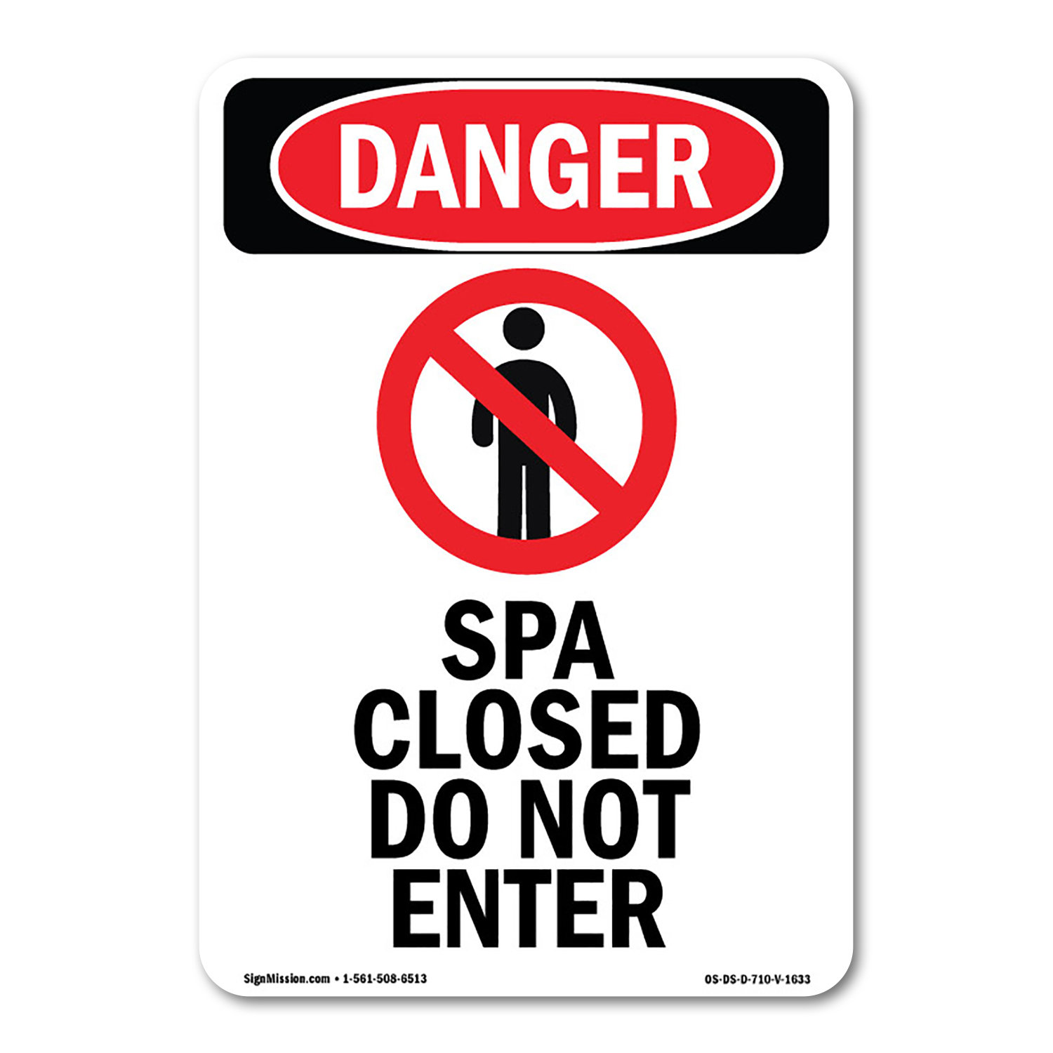 SignMission Spa Closed Do Not Enter Decal 18" X 12" | Wayfair
