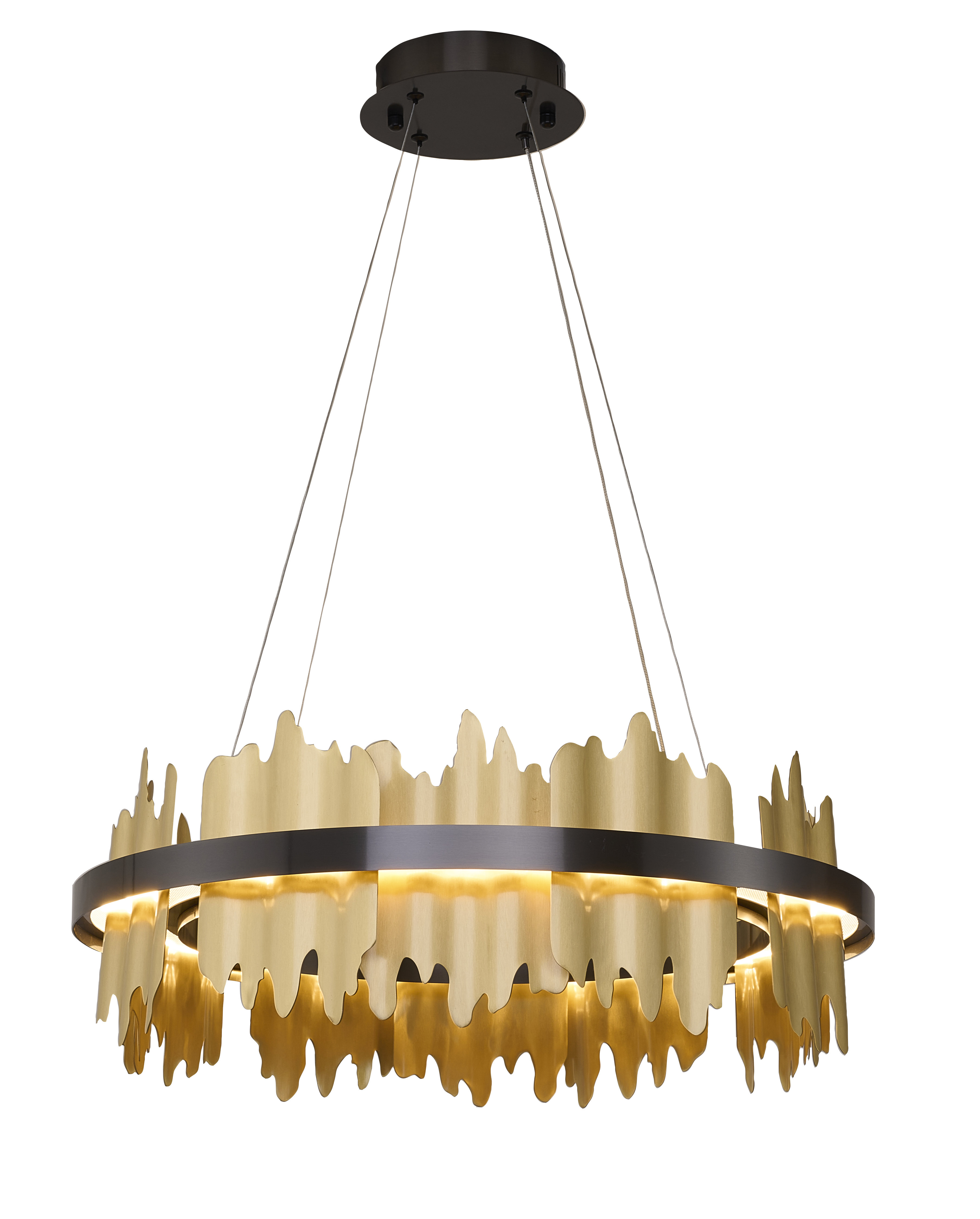 Everly Quinn Modern 1-Light LED Round Chandelier | Wayfair