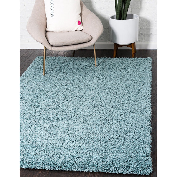 Winston Porter Renesha Slate Blue Area Rug & Reviews | Wayfair