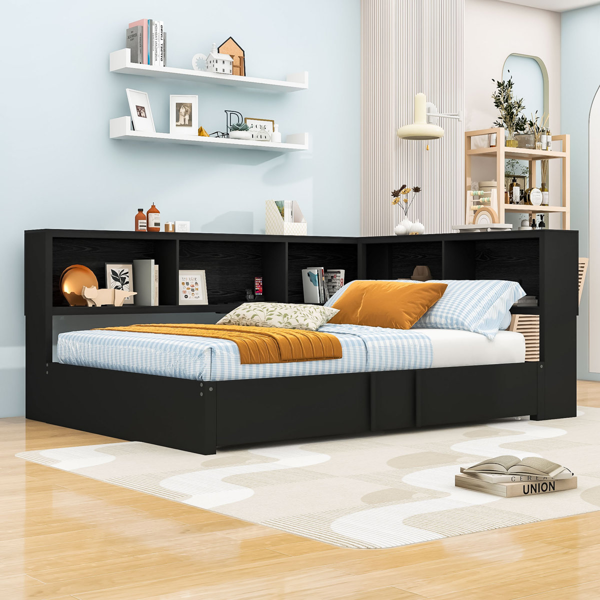 Latitude Run® Full Size Metal Daybed with Twin Trundle, Storage, and ...