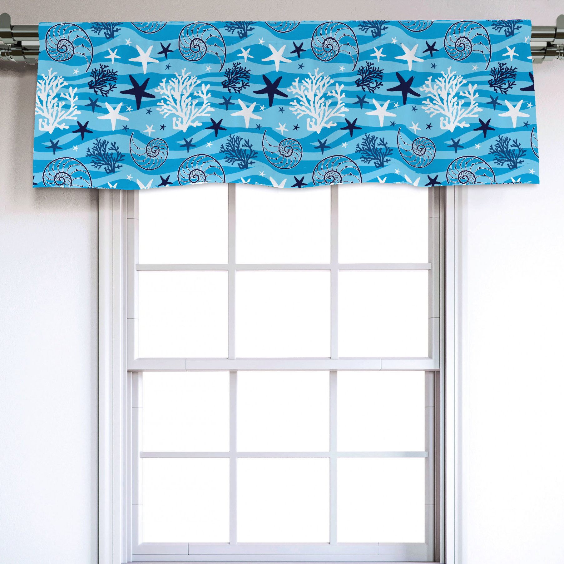Ambesonne Sea Shells 54" Window Valance | Wayfair
