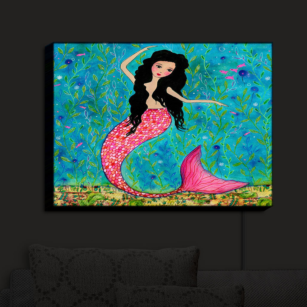 Rosecliff Heights Dancing Mermaid - Back-Lit Light Print on Fabric ...
