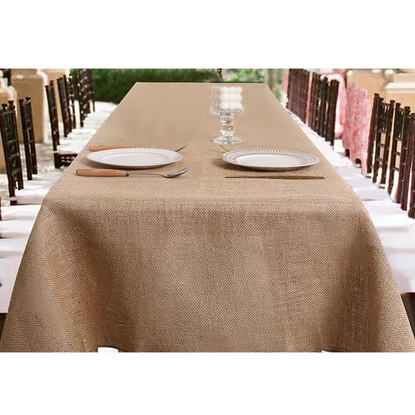Gracie Oaks Yuridia Jute Tablecloth | Wayfair