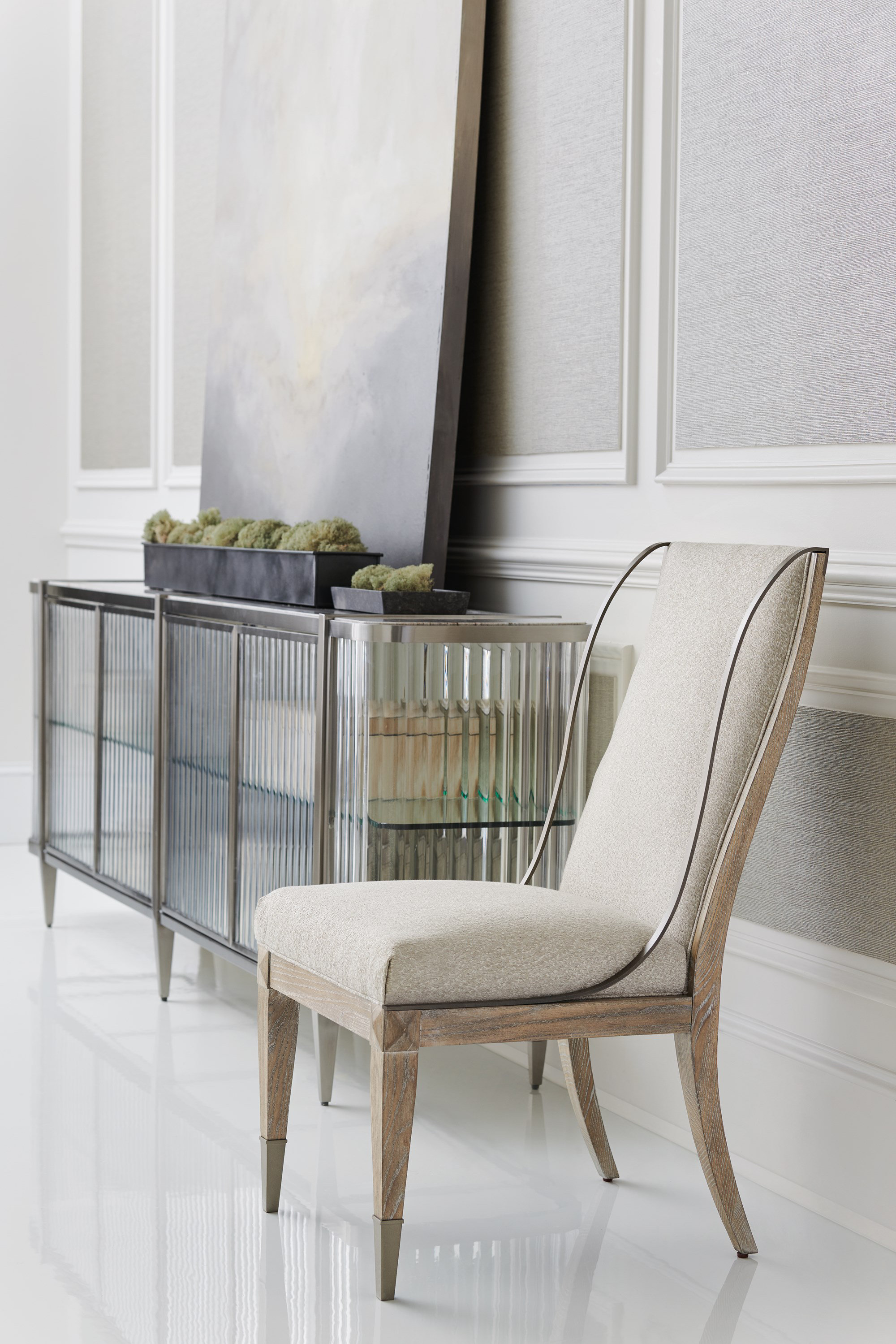 Caracole Open Arms Side Chair Upholstered Dining Chair | Wayfair