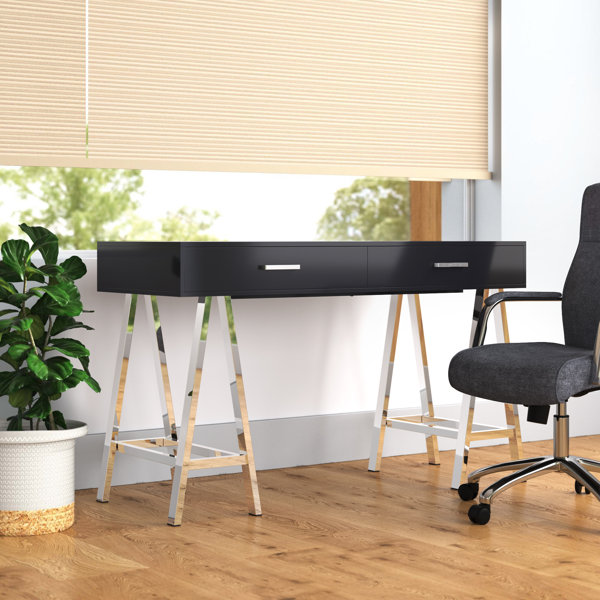 Upper Square™ Zada Metal Base Writing Desk | Wayfair