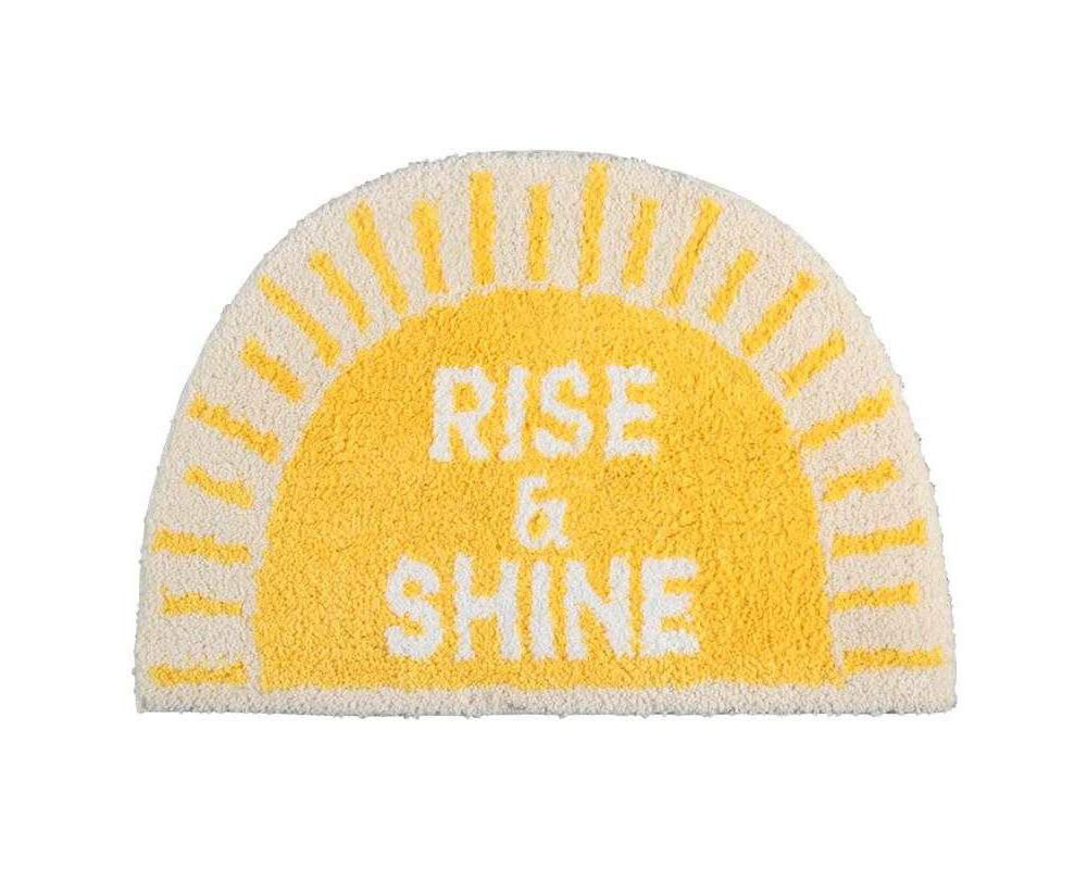 Hokku Designs SunnyCurve Plush Anti-Slip Bath Mat - Soft Half Round ...